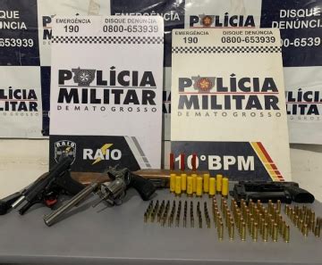 Polícia Militar prende homem pistola revólver e 138 munições