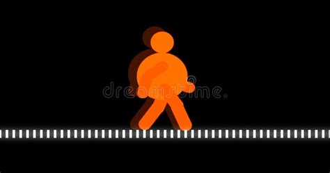 Icon Of A Man Walking Cycle Icon Of A Person Walking Cycle With Outline Design Stock