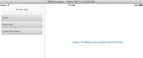 ios how to load different masteranddetail view controllers on button