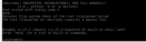 开启linux出现file system check of the root filesystem failed csdn博客