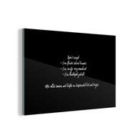 Glasbild Glasfoto Wandbild 60x40 cm Großvaters Rezept Zitate