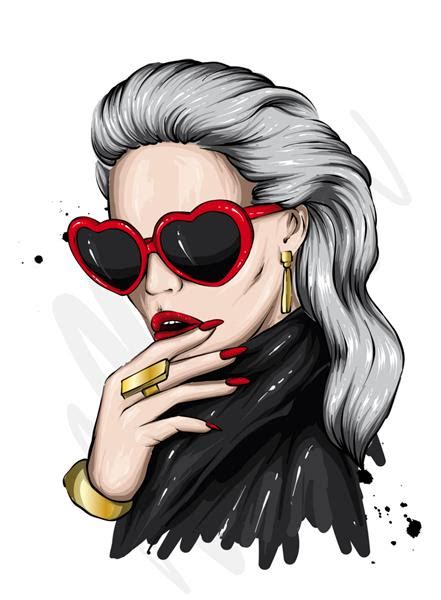 دختر زیبا با عینک به شکل قلب روز ولنتاین و وکتور عشق 1615785