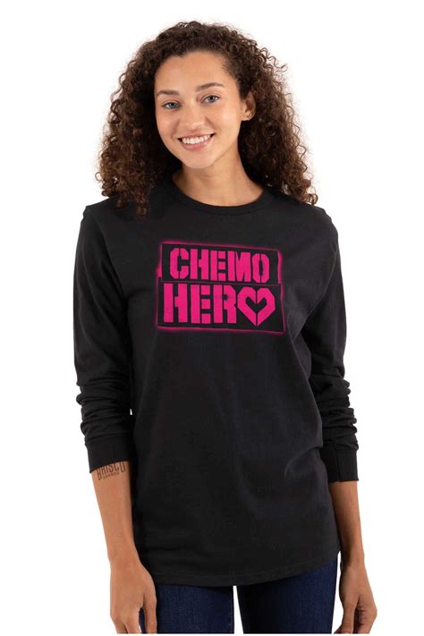 Breast Cancer Chemo Hero Bca Heart Womens Long Sleeve T Shirt Brisco