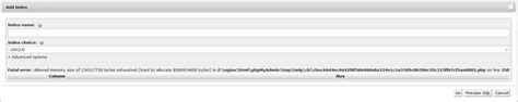 Fatal Error When Creating An Index · Issue 16769 · Phpmyadmin