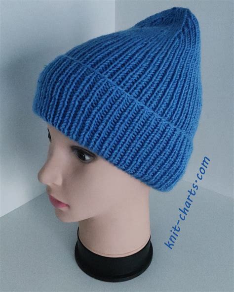 Free Knitting Patterns Ribbed Hat Knitting Pattern