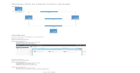 Pdf Windows 2012 R2 Failover Cluster Lab Guide · Pdf Filelab Setup Lab Configuration Domain