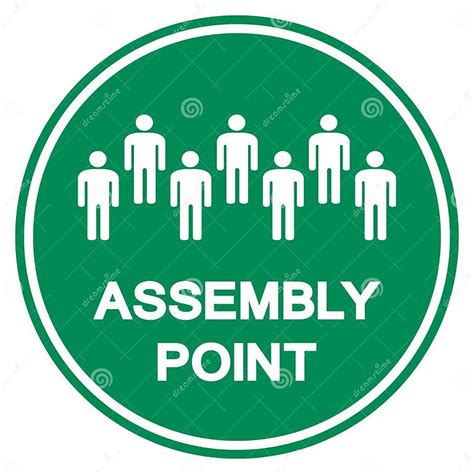 Assembly Point Symbol Sign Vector Illustration Isolated On White