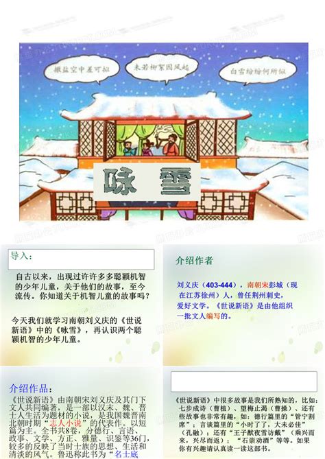 2020年七年级语文上册第二单元《咏雪》部编教材ppt模板下载编号lmgmpzdx熊猫办公