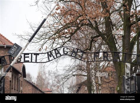 Arbeit Macht Frei Sign In German Work Sets You Free Main Gate To Nazi