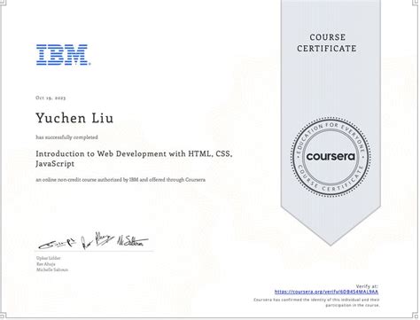 Zach Liu On Linkedin Excited To Have Earned My Ibm Web Development