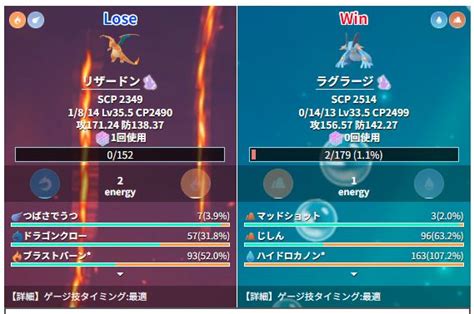 タツタッちゃんねる On Twitter シャドウラグラージってシャドウリザードンに対してつばさでうつのブレイクポイントダメージ7⇒8