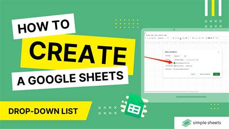 How To Create A Google Sheets Drop Down List