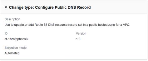 DNS Public Update AMS Advanced Change Type Reference