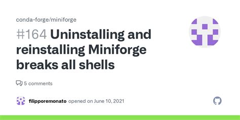 Uninstalling And Reinstalling Miniforge Breaks All Shells · Issue 164