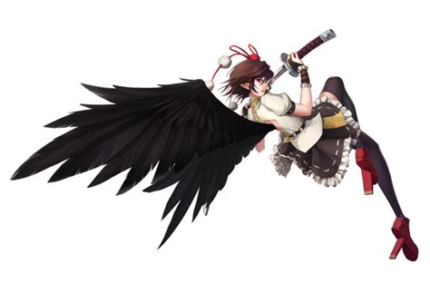 Touhou Brown Hair Gloves Hat Katana Pointed Ears Red Eyes