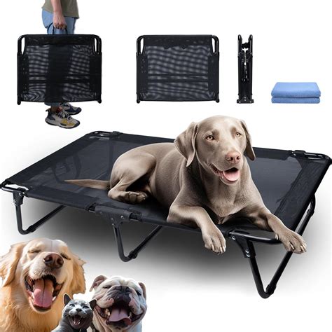 Culimind Elevated Dog Bed Comfortable Raised Pet Cot Durable Foldable Chew