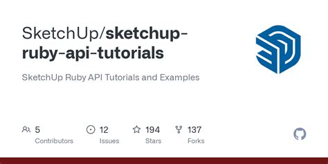 Sketchup Ruby Api Tutorials Ex Hello Cube Rb At Main SketchUp Sketchup Ruby Api Tutorials GitHub