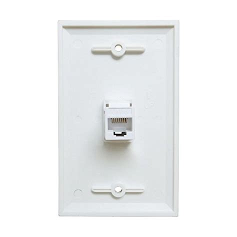 1 Port CAT 6 Ethernet Wall Plate Single Gang Network Cat6 RJ45