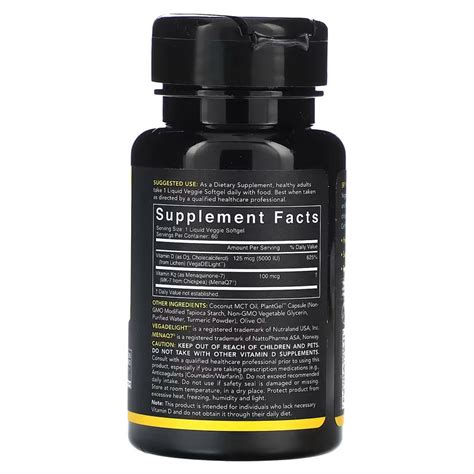 Sports Research Vitamin K2 D3 60 Veggie Softgels