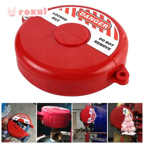 Roxul วาล์วล็อคแผ่นล็อคความปลอดภัย Cylinder ประตูวาล์ว Lockout ขวดบอลวาล์วหมุน Shopee Thailand
