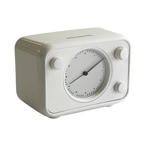 White Analog Clock Radio 49576087 Png