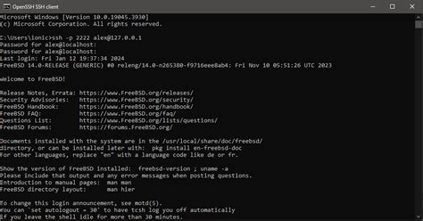 Establishing An Ssh Connection Between Windows Host And Freebsd Guest
