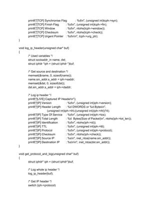 Raw Sockets And Sniffing Pdf
