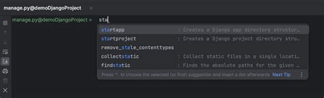 Create A Django Application In A Project Pycharm Documentation
