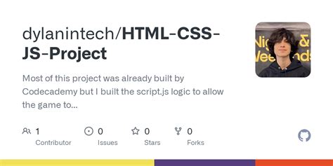 Github Dylanintechhtml Css Js Project Most Of This Project Was