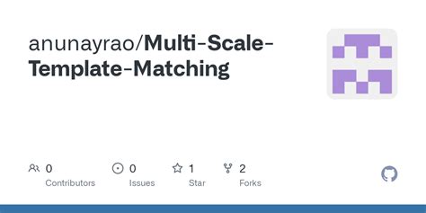github anunayrao multi scale template matching