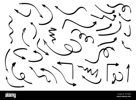 doodle symbols pointer icons pointer graphic symbols stock vector