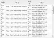Mobile Friendly Scrollable Table Plugin For JQuery ScrolTable Free