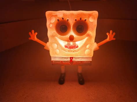 Spongebob Led Figurine Light Spongebob Nightlight Ts For Etsy