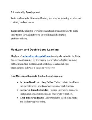 Double Loop Learning The Secret To Long Term Problem Solving Success