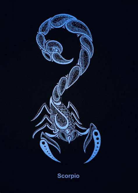 Scorpio Zodiac Sign Poster Picture Metal Print Paint By Ahmed
