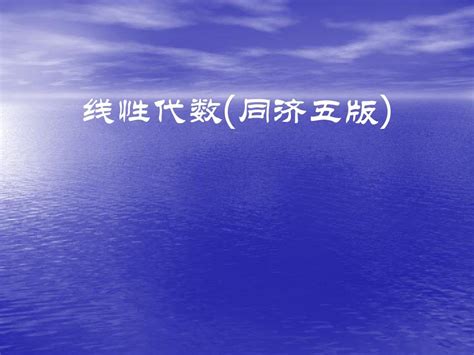 工程数学线性代数 同大学第五版 课后习题答案 word文档在线阅读与下载 无忧文档