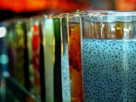 Premium Photo Close Up Of Drinks In Glasses