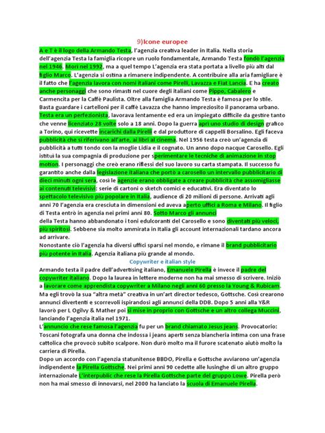 Riassunto Storia Della Pubblicità Pdf