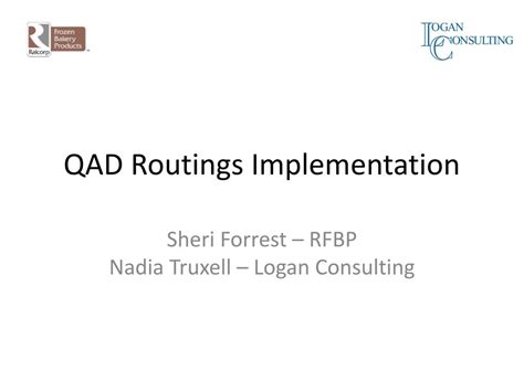 ppt qad routings implementation powerpoint presentation free