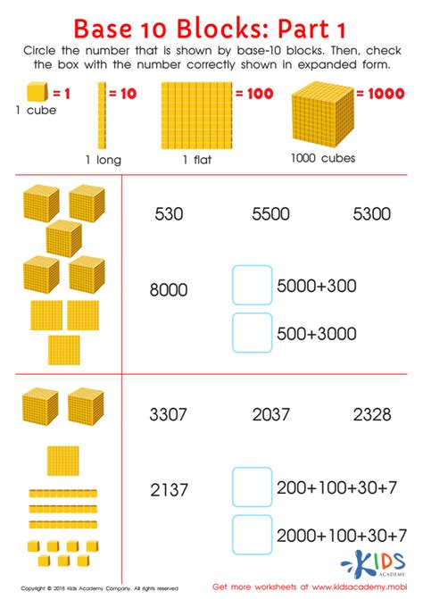 Base Blocks Worksheet Part Free Printable For Off