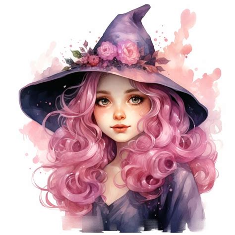 Premium Ai Image There Is A Girl With Pink Hair Wearing A Purple Hat Generative Ai