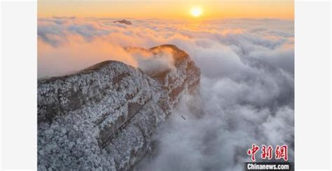 重庆金佛山：冰雪云海景观 宛如人间仙境腾讯新闻