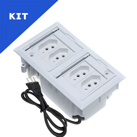 Kit Caixas De Tomadas 4 Blocos 4 Tomadas 20a Branco Leroy Merlin
