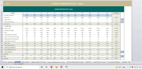 Feasibility Study Template In Excel For Non Financial For Small Busi
