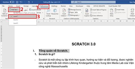 Instructions For Creating Automatic Table Of Contents In Microsoft Word