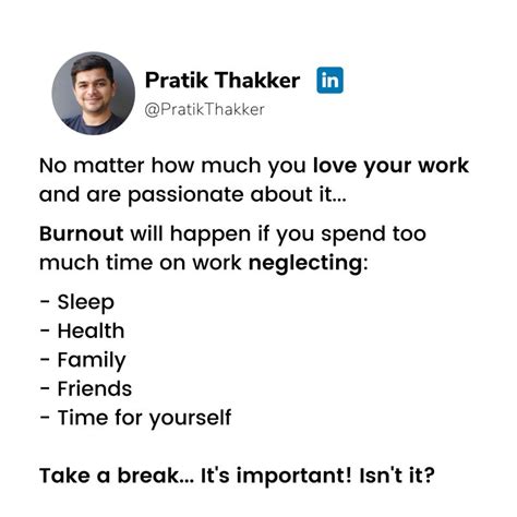 manish rathod on linkedin 💯 break is important for better performance