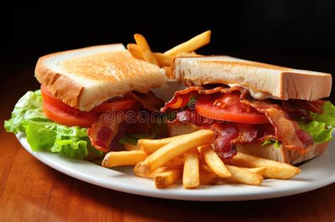 BLT Sandwich Bacon Lettuce And Tomato Sandwich Stock Illustration Illustration Of Snack