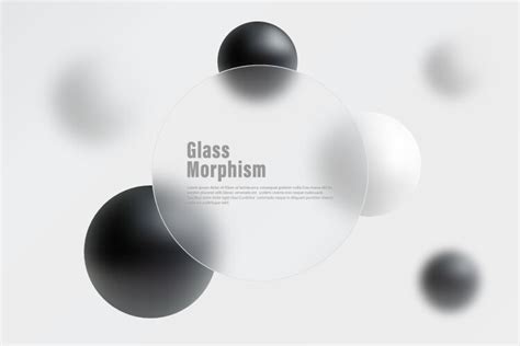 Glass Morphism Design White Spheres Royalty Free Vector