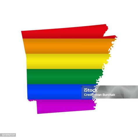 アーカンソー州lgbtフラグマップベクトルの図 Lgbtqiaプライドイベントのベクターアート素材や画像を多数ご用意 Lgbtqia