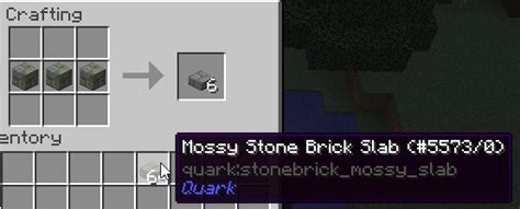 Mossy Stone Brick Slab Recipe Doesn T Work Issue 1478 VazkiiMods